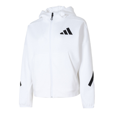 Adidas阿迪达斯春季新款男女针织夹克运动正品白色休闲外套JE7849