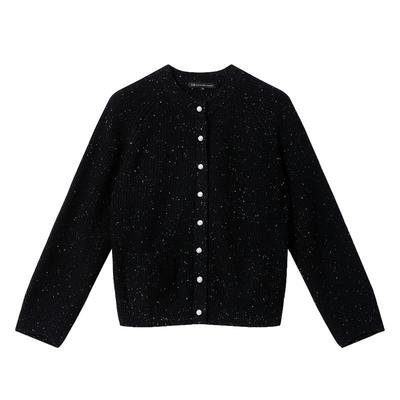 山羊绒圆领针织毛衣开衫商场同款