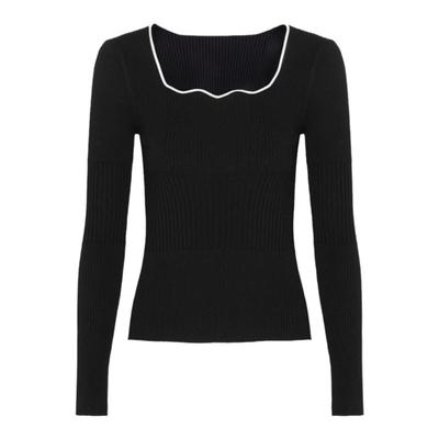 线上专享hply young新款女舒适针织上衣设计感毛衫长袖