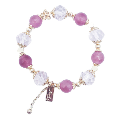 原创ins设计天然水晶草莓晶手链女夏粉水晶手串招桃花闺蜜礼物