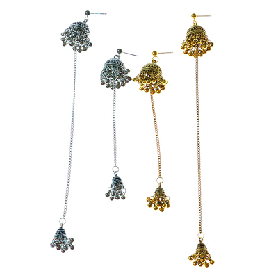 Invia印度风合金925银针可改耳夹