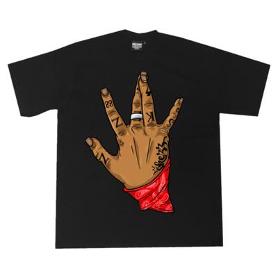 复古old嘻哈说唱小领口短袖