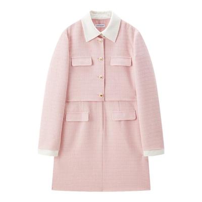 太平鸟长袖仪式感小香风连衣裙