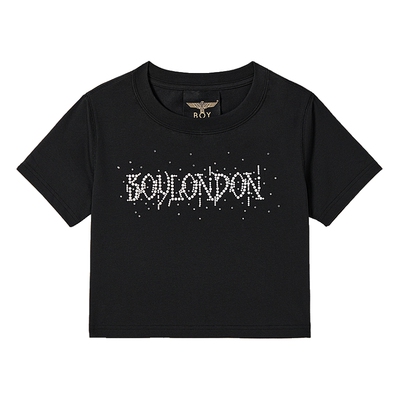 【人鱼之泪】BOYLONDON修身短款露腰甜辣短袖春夏女款T恤W01107