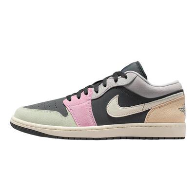 Jordan耐克男鞋AJ1黑粉色低帮板鞋运动休闲复古球鞋 IB7109-004