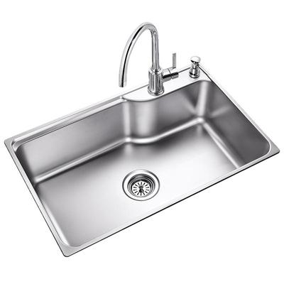 摩恩304不锈钢水槽台上台下盆