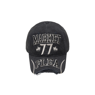 Fleamarket美式复古字母经典刺绣棒球帽破坏高街小众加深鸭舌帽