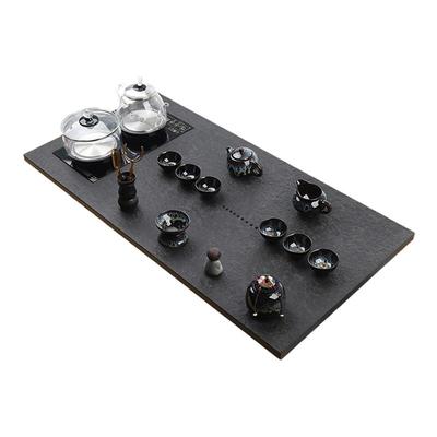 整块乌金石茶盘家用电磁炉