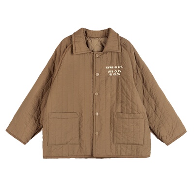 快冲啊！衔缝竖线棉服外套