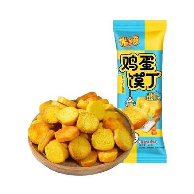 米多奇鸡蛋馍丁405g海盐焦糖味烤馍馒头片非油炸办公休闲零食饼干