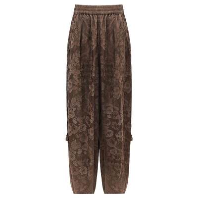 COCOBELLA丝滑缎面提花休闲裤