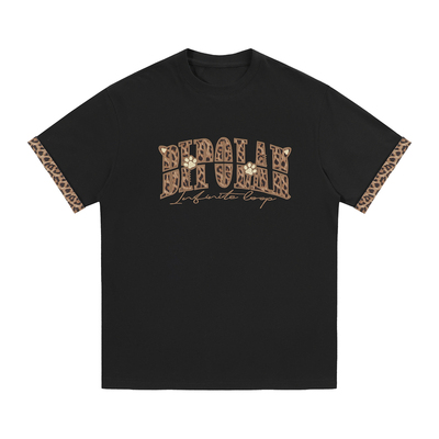 BIPOLAR豹纹猫爪短袖T恤男宽松