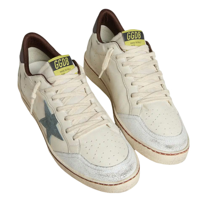 GoldenGoose浅蓝星星白色脏脏鞋
