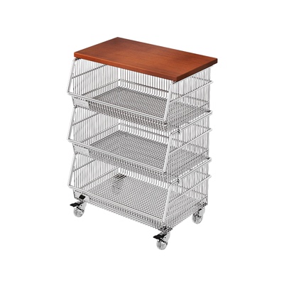 a生304不锈钢厨房小推车置物架子