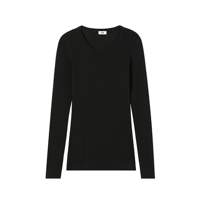 440ME轻薄圆领绵羊毛针织打底衫