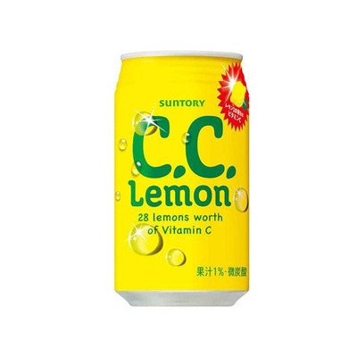 日本进口三得利柠檬cc苏打汽水