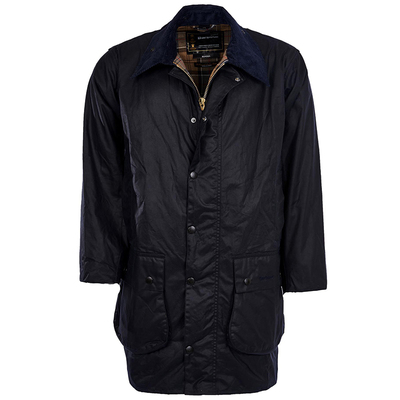 英国Barbourborder长款油蜡外套