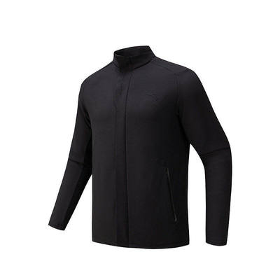 安踏加绒立领运动外套男加厚夹克