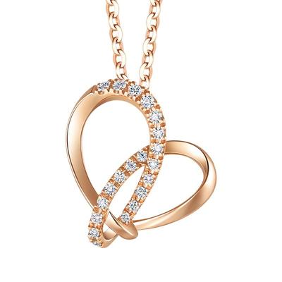 周生生同心结钻石吊坠