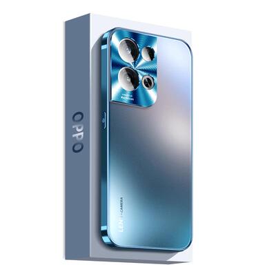 适用OPPOreno8电镀磨砂玻璃壳