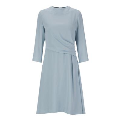 Laurel劳芮进口三醋酸淡人收腰显瘦气质中袖连衣裙女LWD323Y60100