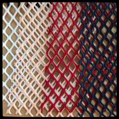 【厂家现货】涤氨面料网眼镂空菱形菱形弹力网布大网眼布