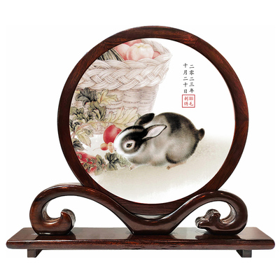 吉祥童子婴幼儿生肖纪念品胎毛绣