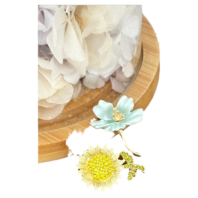 MP珐琅彩水钻花朵胸针