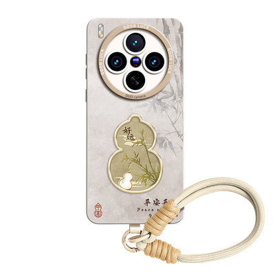 中国风文雅竹枝曲手绳硅胶手机壳