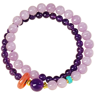 宫里上新天然正品紫锂辉手串