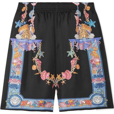 【季末优惠】VERSACE/范思哲 男士Coral Theatre真丝短裤
