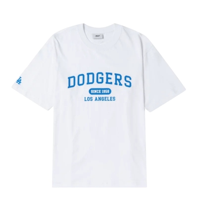 明星同款MLB情侣短袖男女字母印花学院风圆领运动T恤 3ATSV0243