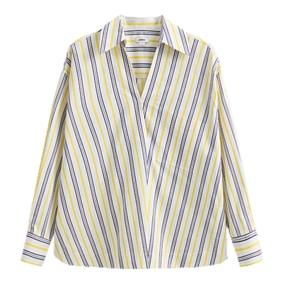 Jasonwu宽松条纹长袖衬衫