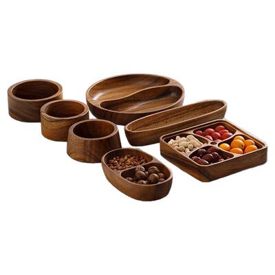 胡桃木干果盘家用客厅实木水果盘