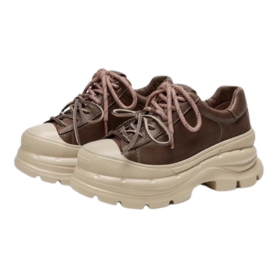 SHOESZOOO2025新款秋冬季女鞋厚底增高板鞋女休闲运动鞋女老爹鞋