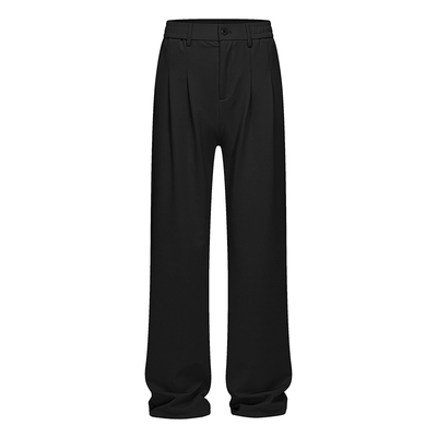 CHANMONTH春季垂感黑色休闲西裤