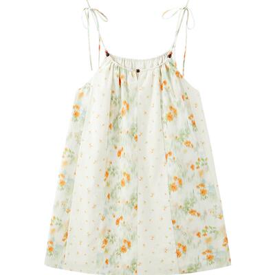 【商场同款】乐町碎花拼接吊带连衣裙25年夏季新款裙子C1FAF2229