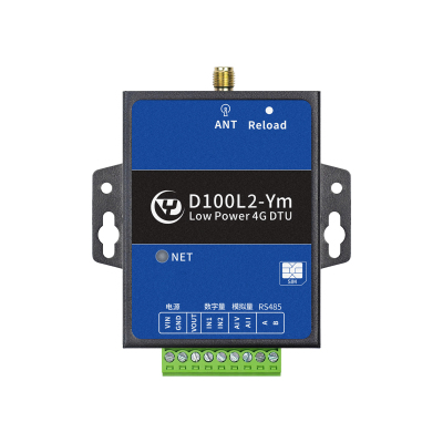 银尔达电池供电低功耗4G DTU模块一路RS485二路模拟量4-20ma输入