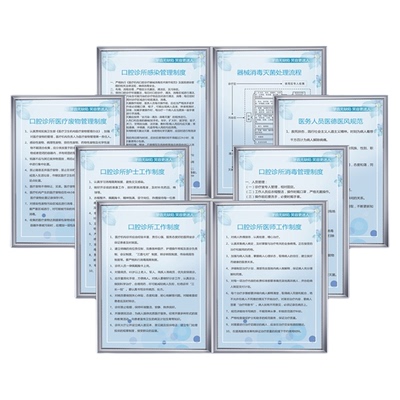 口腔门诊提示牌全套规章制度