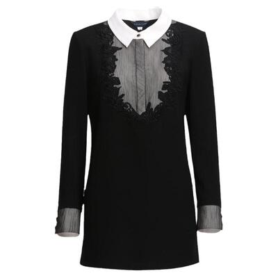 撞色复古衬衣140斤以内有码