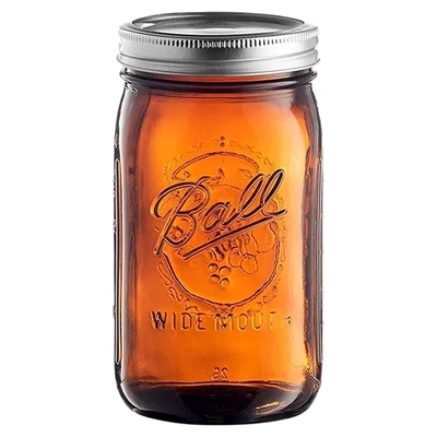 美式斗草茶色避光密封梅森罐