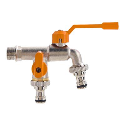 户外防冻水龙头越太全铜双出水口