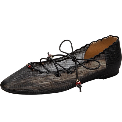 natursun网纱休闲玛丽珍鞋