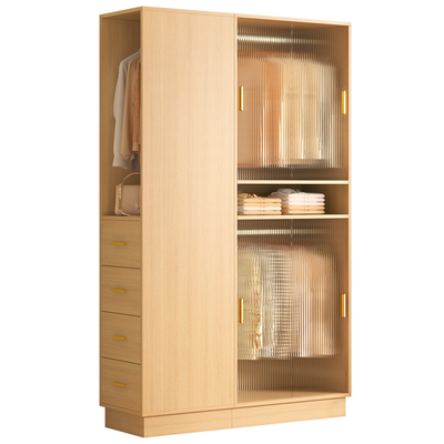 实木床尾推拉门衣柜次净衣柜