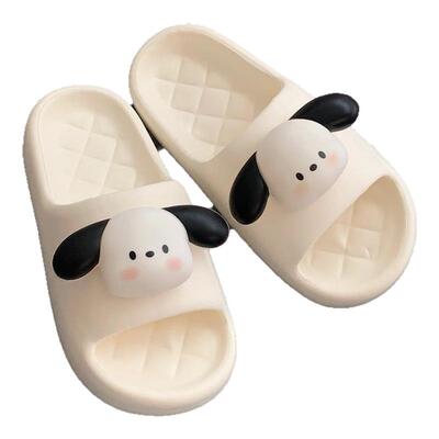 细细条软萌立体长耳狗情侣拖鞋