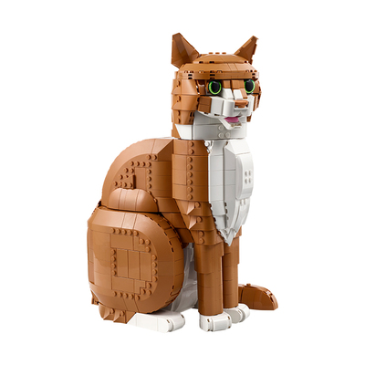 乐高21376橙色的猫积木玩具