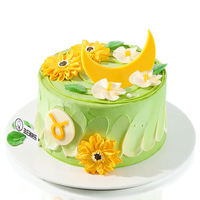 CAKEBOSS金牛座限定花开半夏星座奶油生日蛋糕同城配送北京上海