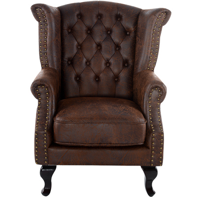 美式皮布艺沙发老虎椅