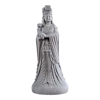 汉白玉四大天王菩萨佛像摆件坐狮文殊普贤观音菩萨家居装饰工艺品