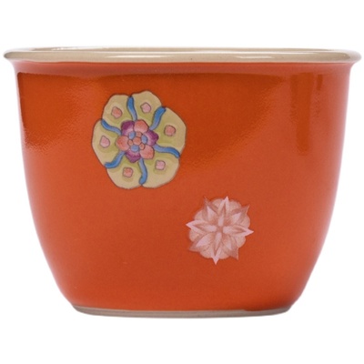 陶瓷小茶杯雅致皮球松石绿中式